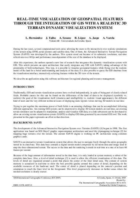 Pdf Real Time Visualization Of Geospatial Features Through