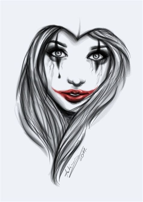 Woman Clown Drawing