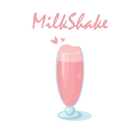 Pink Milkshake Cold Delicious Fresh 11460585 Vector Art At Vecteezy