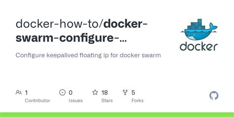 Github Docker How Todocker Swarm Configure Keepalived Configure