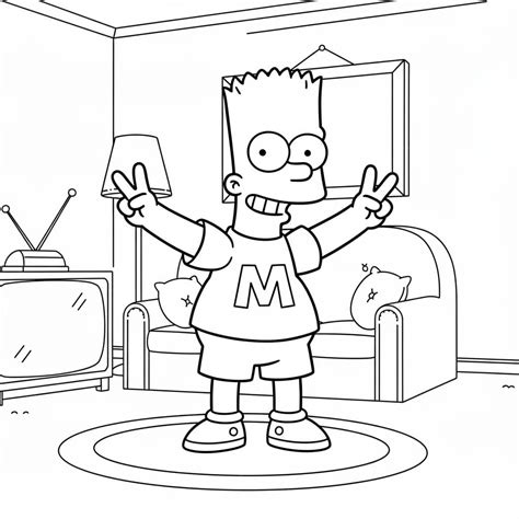 Fise De Colorat Cu Bart Simpson Imprimabil Descărcați Imprimați Sau