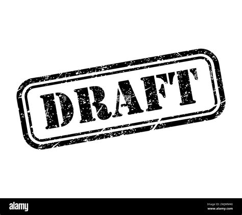 Draft Stamp Symbol Label Sticker Sign Button Text Banner Vector