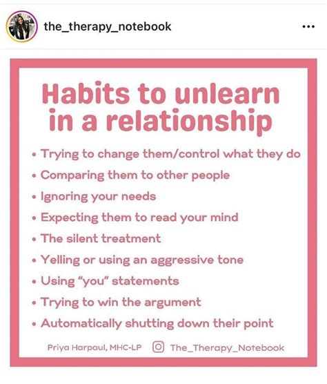 Habits To Unlearn In A Relationship