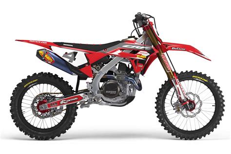 Honda Crf450 Redblack T 4 Semi Custom Complete Graphics Kit