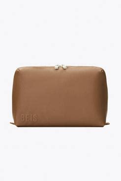 BÉis The Large Cosmetic Pouch In Camel Large Cosmetic And Makeup