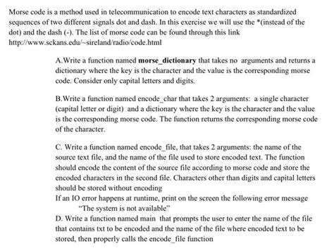 solved morse code is a method used in telecommunication to