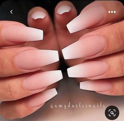 Matte And Ombre Nails Acrylic Matte And Ombre Nails Pink And White