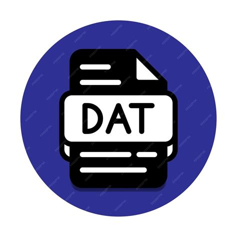 Premium Vector Dat File Type Database Icon Document Files And Format Extension Symbol Icons