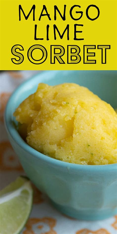 Easy Mango Lime Sorbet Recipe