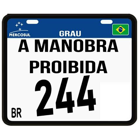 Placa Decorativa Manobra Proibida 244 Grau Shopee Brasil
