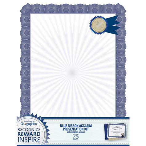 Blue Ribbon Award Template