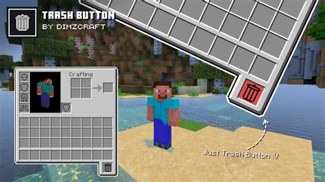 Trash Button Texture Pack For Minecraft