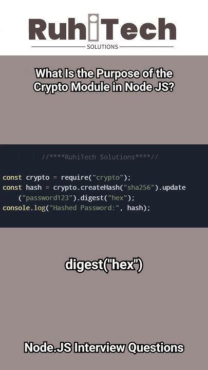 Node Js Crypto Module In Nodejs Nodejsinterviewquestions Nodejstutorial Nodejs Job Youtube