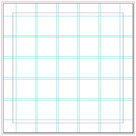 Grid Made With Create Guides Command Under The Layout Menu After Grid Was Made With One Inch