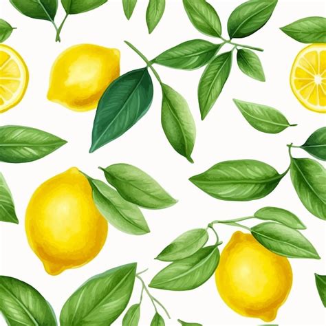Premium Vector Lemon Seamless Pattern Vector