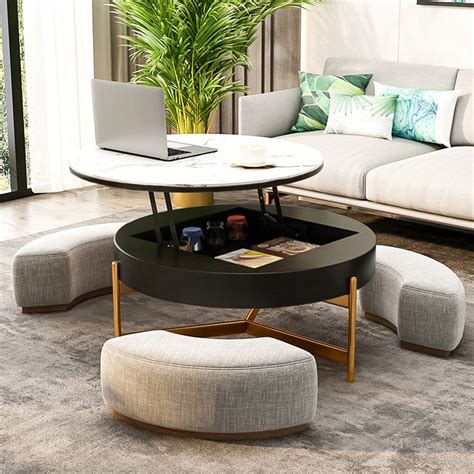Round Coffee Table With Stools At Leonel Muncy Blog