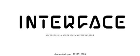 Technology Font Digital Cyber Alphabet Made Stock Vector Royalty Free