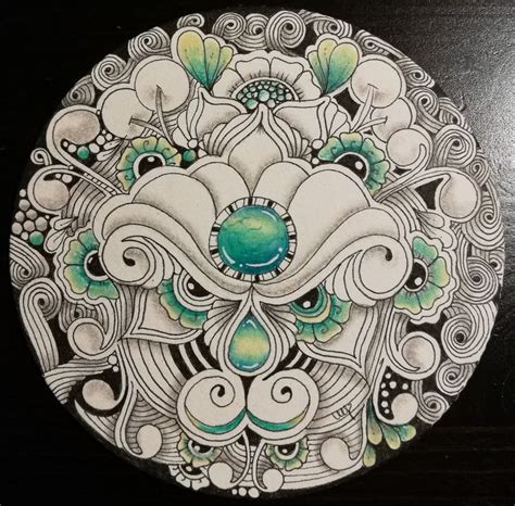 Miimis Zendala With Mooka Flora 5 Vor 12 Flux And Poke Root Zentangle Artwork Tangle Art