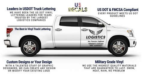 Usdot Truck Door Us Dot Numbers Stickers And Decals For Semi Trucks