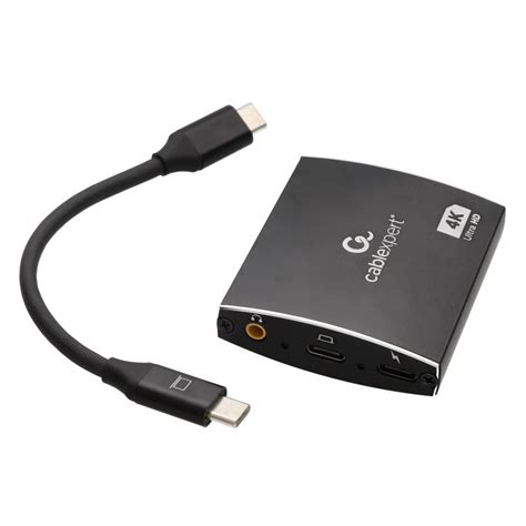 USB Type C To Port K HDMI Splitter AUX Adapter Cable Mirror Extend Mode
