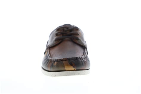 Frye Briggs Boat Shoe 80501 Mens Brown Leather Lace Up Boat Shoes Loaf