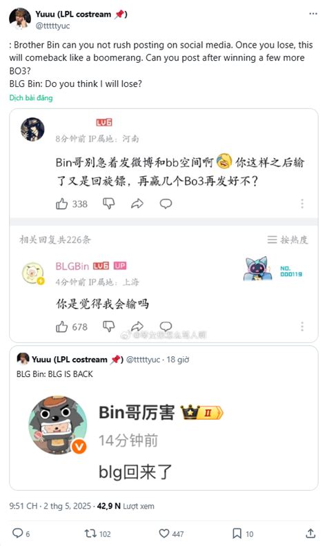 Bin Tiếp Tục Có Màn Gáy Khét Gây Tranh Cãi Với Fan Lpl