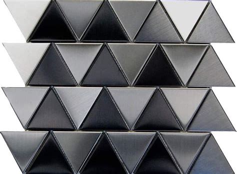 Triangular Tile Pattern In Black And Silver