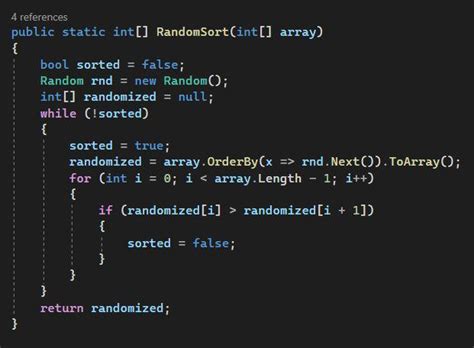 This Takes An Array Of Integers And Shuffles It Randomly Until It Sorts