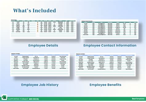 Employee Data Sheet Excel Template Best Templates