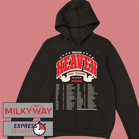 Official Zach Bryan With Heaven On Top Tour 2026 Merch Two Sided Black