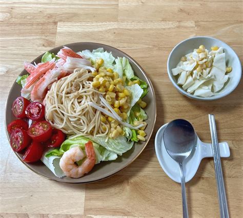 여름에 먹기 좋은 시원한 다이어트 샐러드 냉파스타 레시피