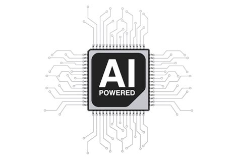 Premium Photo AI Powered Microchip CPU Processor With Circuit On A White Background D Rendering