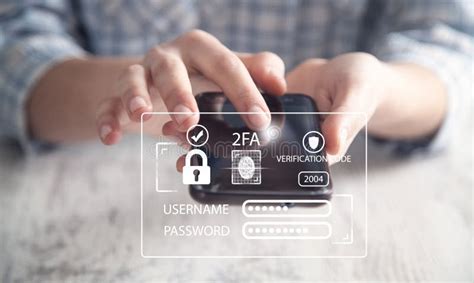two factor authentication 2fa security personal data security stock