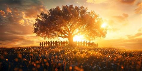 Population Growth Depicted As A Tree With Generational Branches Over Time Concept Demographics