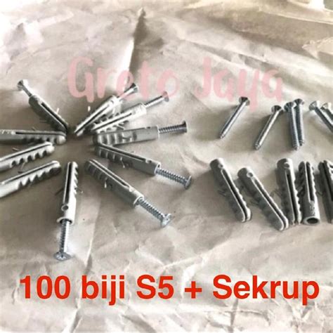 Jual S5 S6 S8 S10 Sekrup 100 Biji Skrup Nylon S 5 6 8 10 12