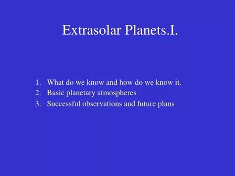 Ppt Extrasolar Planetsi Powerpoint Presentation Free Download Id233051