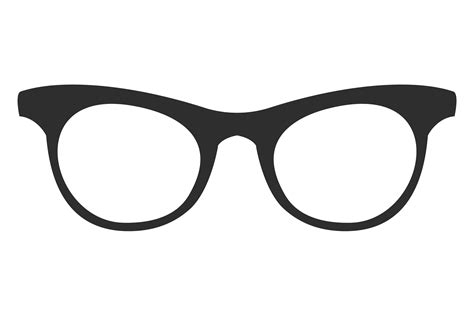 Glasses Frame Black Silhouette Eyeglass Graphic By Vectortatu