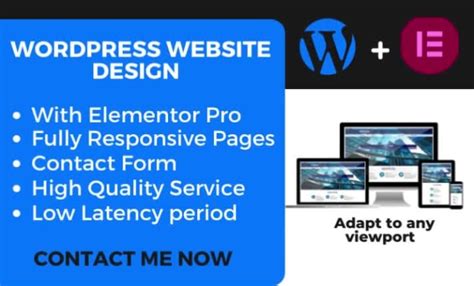 build wordpress website design fully responsive using elementor pro by