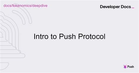 Push Deepdive Push Tokenomics Push Documentation