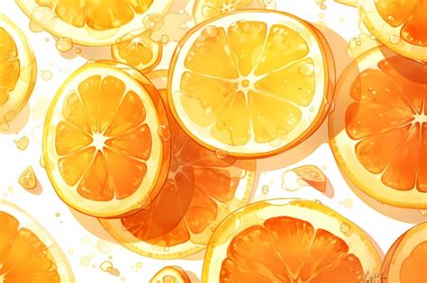 Premium Ai Image A Juicy Orange Slice Anime Style