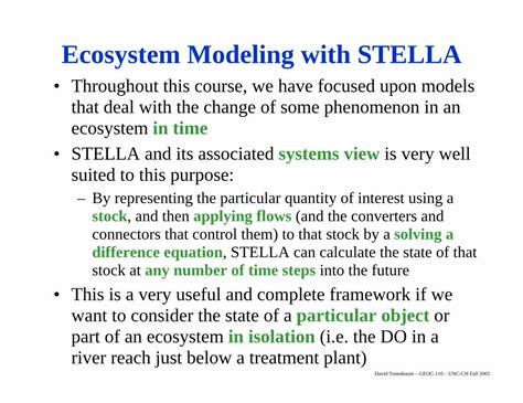 pdf ecosystem modeling with stella · stella and its