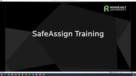Safeassign Training