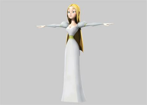 Cartoon Princess 3d Model 39 Ma Fbx Obj Free3d