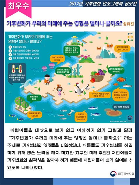 2017년 기후변화 인포그래픽 공모전 수상작 전시회 국립대구기상과학관 네이버 블로그