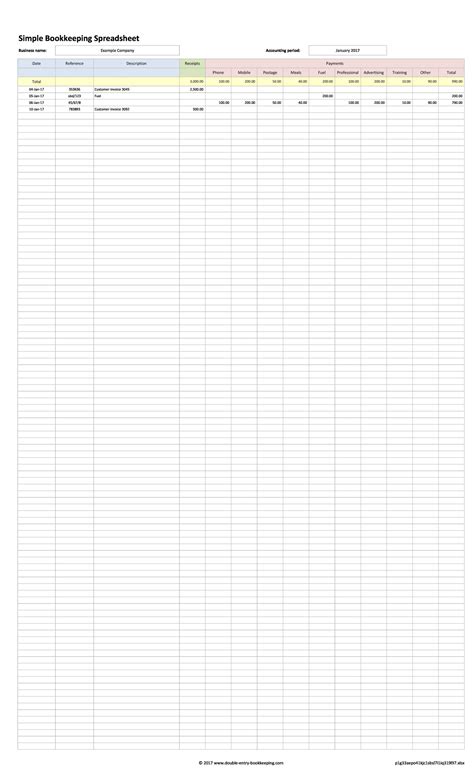 Free Bookkeeping Templates Excel TemplateArchive