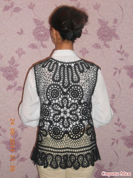 Жилет в технике брюге по мотивам болеро Н Сухих Жилет Болеро Кружево