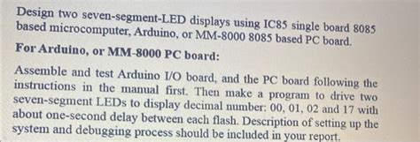 Solved Design Two Seven Segment LED Displays Using IC Chegg