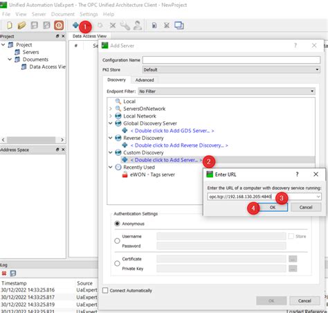Publish Tags Through The Ewon Opcua Server Hms Support Portal