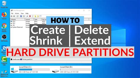 How To Create Delete Extend Shrink Hard Drive Partitions In Windows 10 Youtube