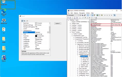 accessibility the boundingrectangle is incorrect when clicking the